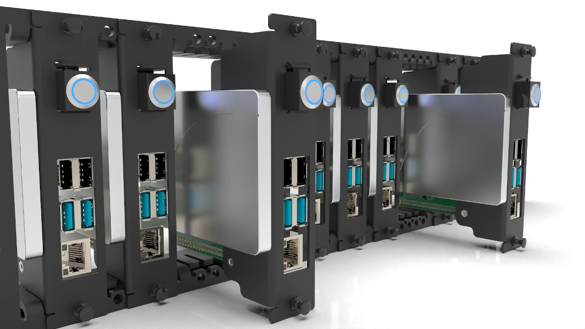 Rack Mount 19 นิ้ว รองรับ Raspberry Pi SBC ได้ถึง16 บอร์ด - CNX Software