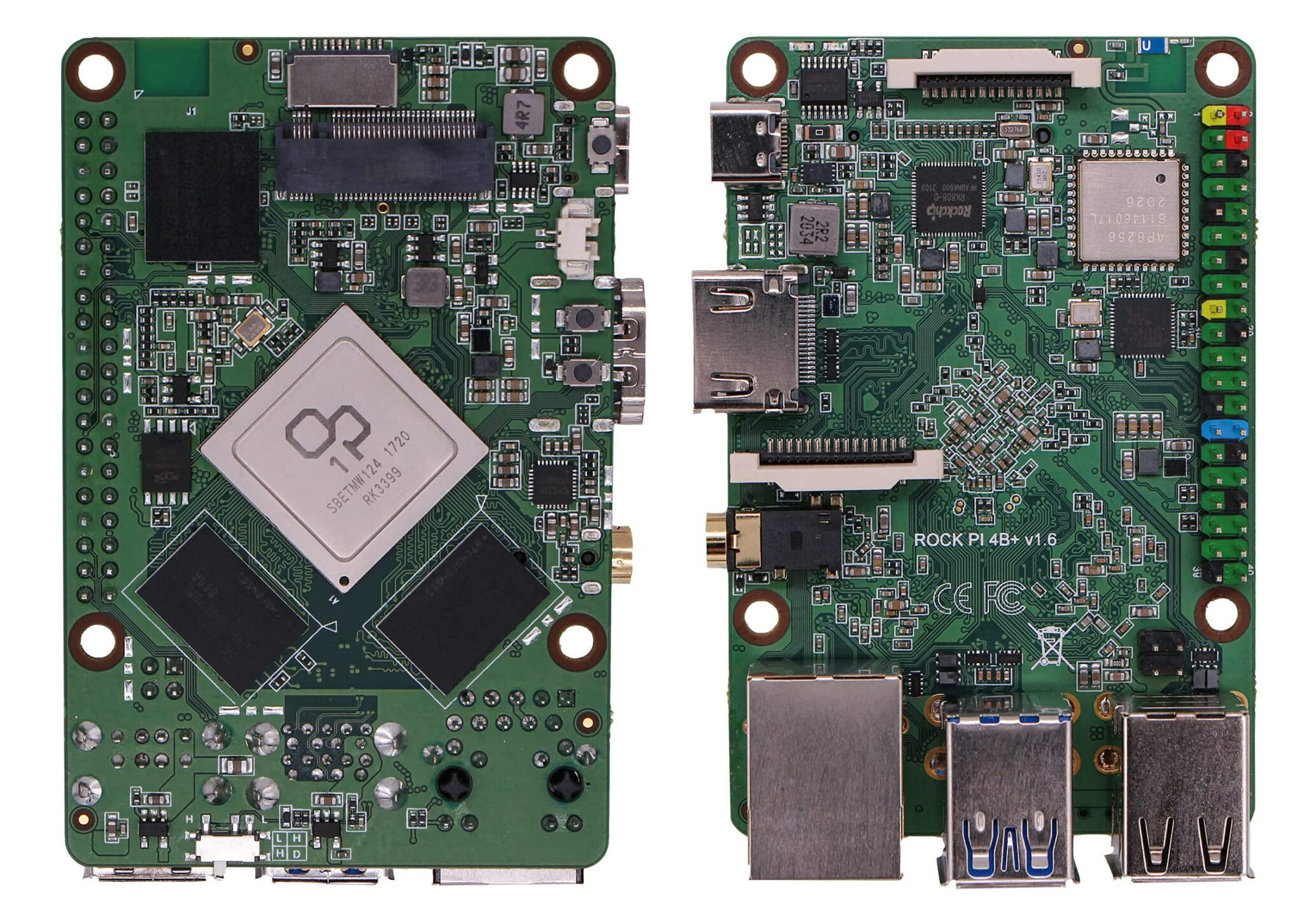 Rock Pi 4 Plus SBC ใช้โปรเซสเซอร์ Rockchip OP1, แฟลช eMMC พร้อมระบบ ...