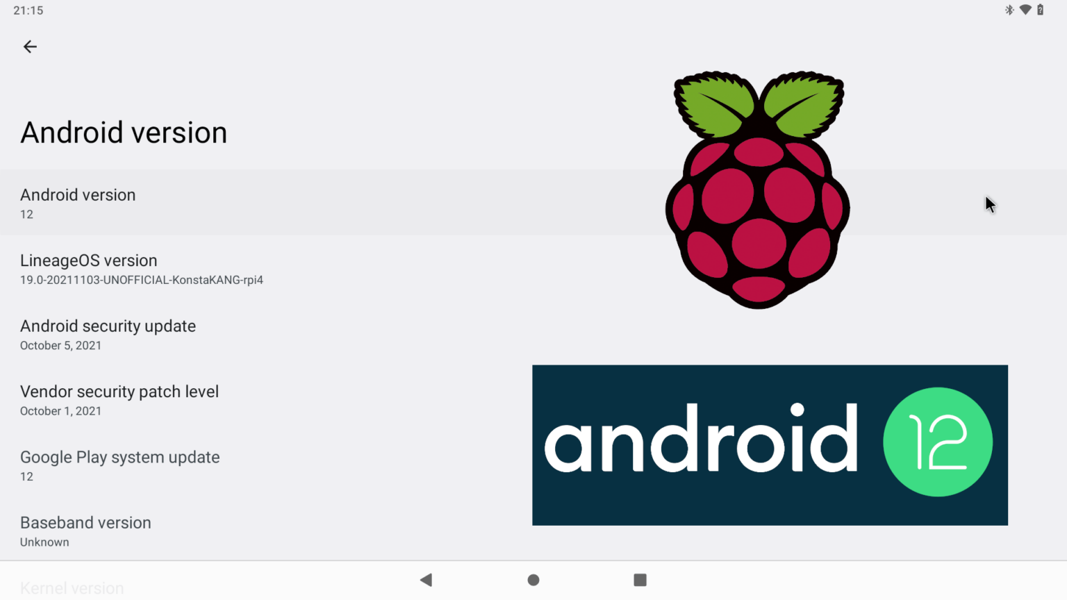 Android 12 พร้อมใช้งานได้ (เกือบ)ทั้งหมดบน Raspberry Pi 4 - CNX Software