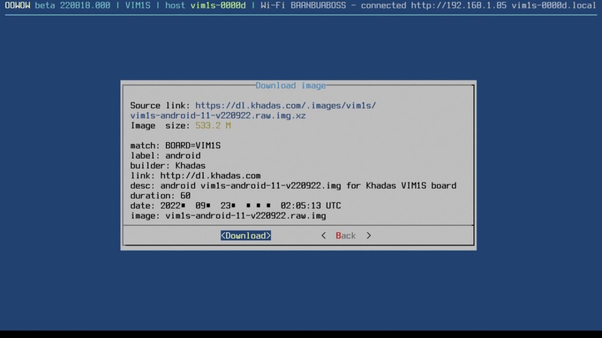 รีวิว Khadas VIM1S : แนะนำการติดตั้ง Android 11 (Part 1) - CNX Software