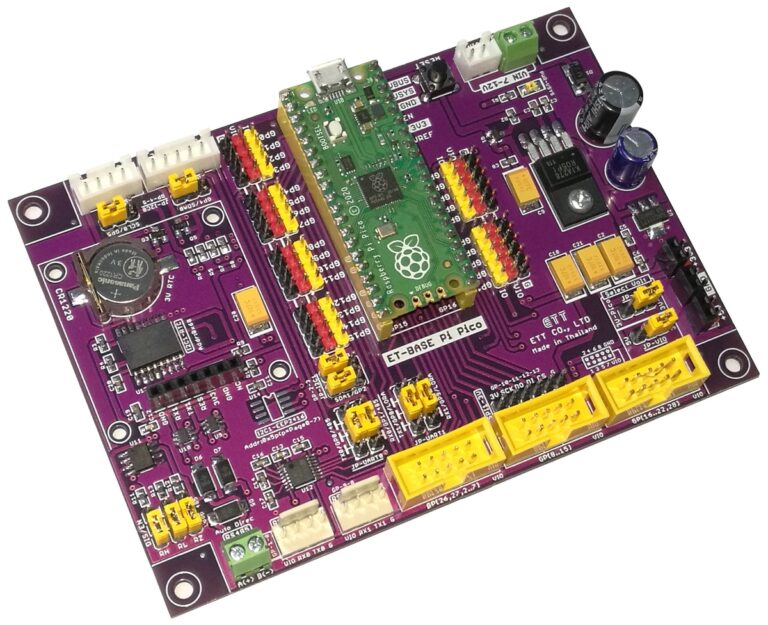 ET-BASE PI PICO : บอร์ดควบคุมที่ใช้ Raspberry Pi Pico - CNX Software