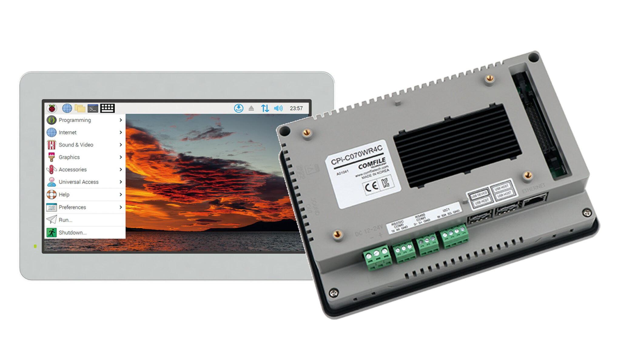 Panel PC อุตสาหกรรมขนาด 7 นิ้วใช้ Raspberry Pi CM4 พร้อมบอร์ด IO ที่มี ...