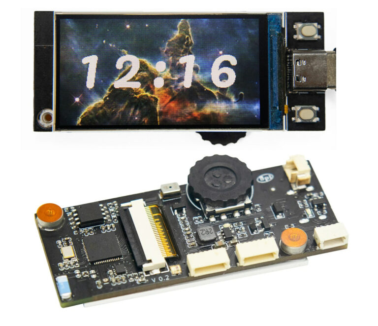 Banana Pi Bpi Centi S3 บอร์ด Esp32 S3 พร้อมจอแสดงผล Tft ขนาด 19 นิ้ว และเอ็นโค้ดเดอร์แบบแกน