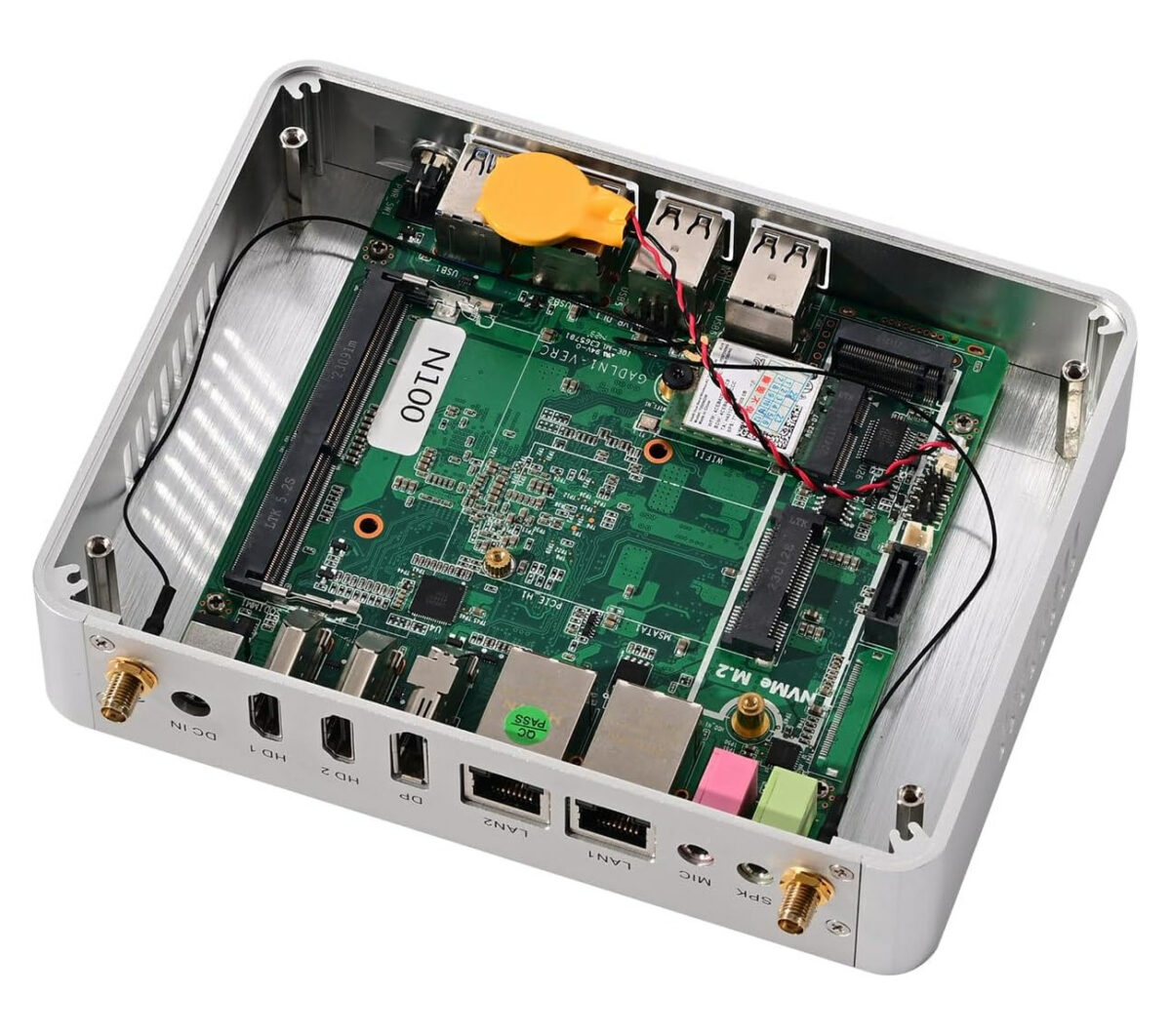 มินิพีซี ที่ใช้ Intel N100 พร้อม USB จำนวน 8 พอร์ต ที่เก็บข้อมูล NVMe ...