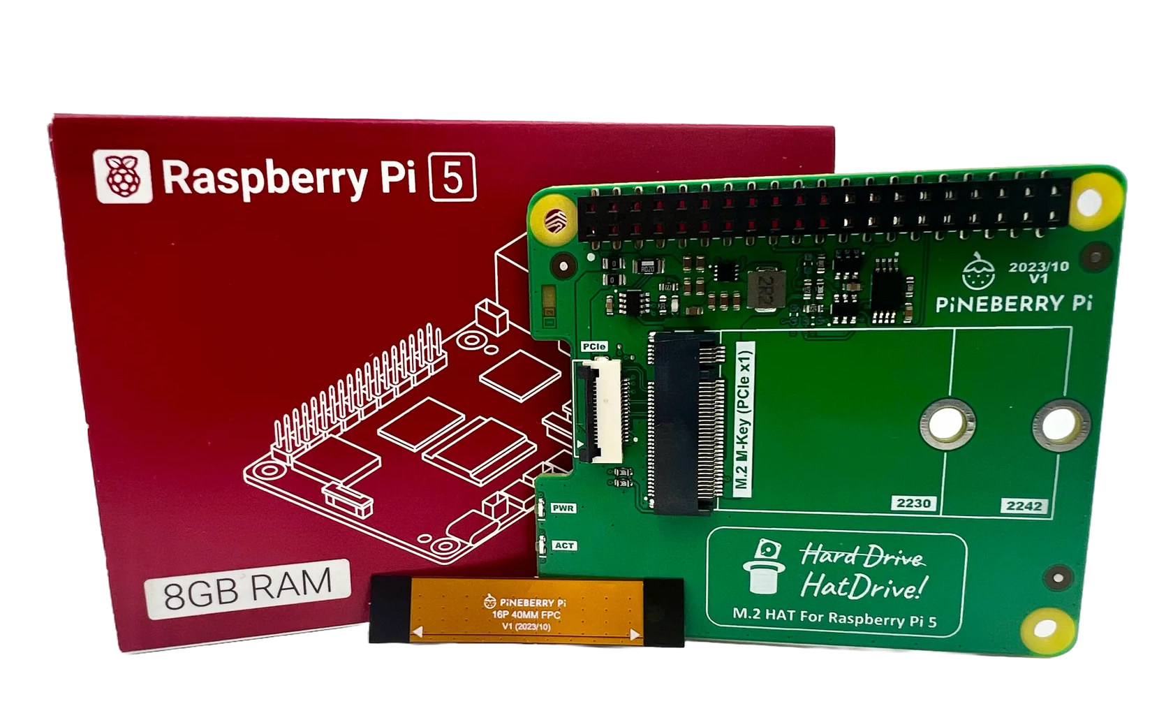 PineBerry Pi HatDrive M 2 PCIe HAT Raspberry Pi 5 CNX Software