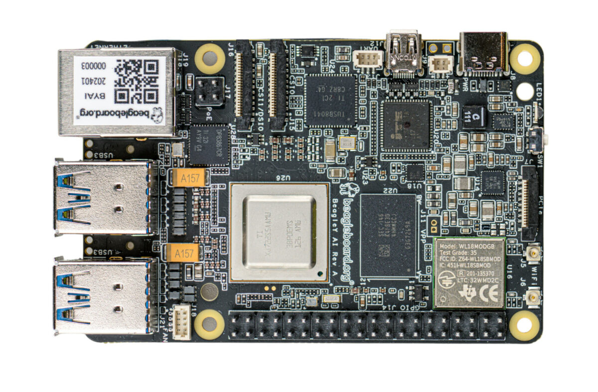 Beagley Ai บอร์ด Sbc ใช้ชิปประมวลผลภาพ Ti Am67a พร้อม Ai Accelerators 4 Tops Cnx Software